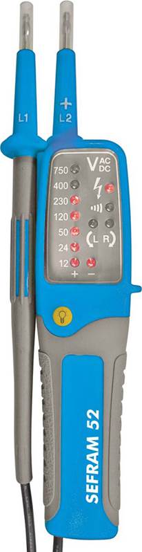 VAT/Testeur et détecteur de tension et de continuité sonore équipé